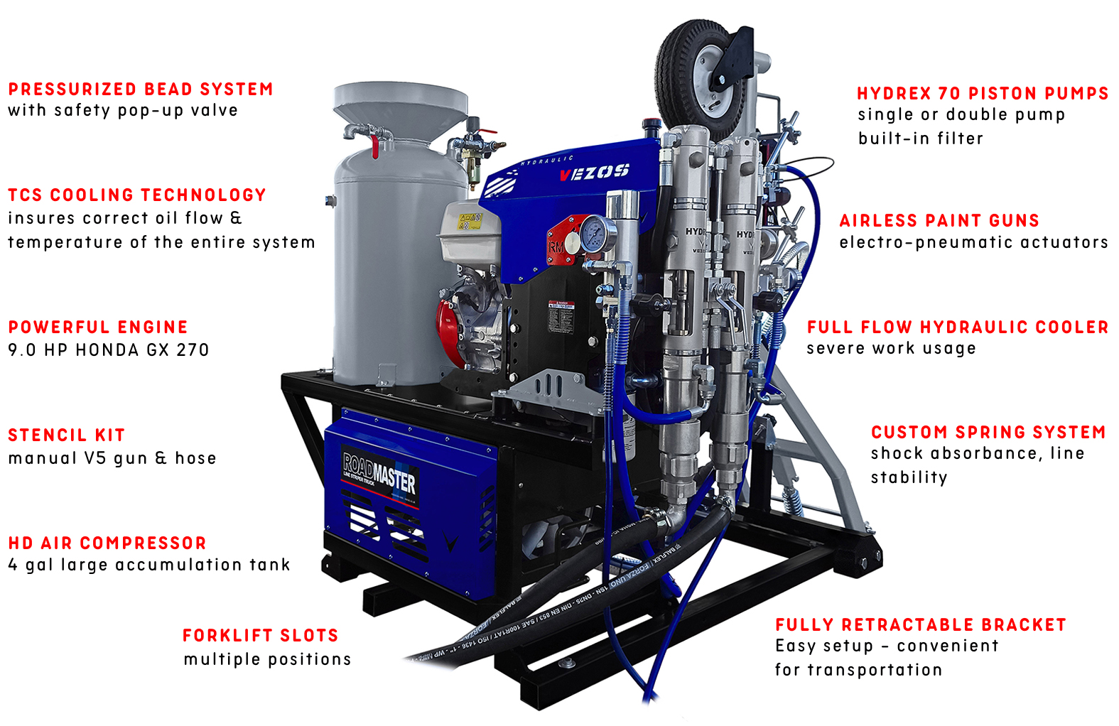 ROADMASTER 2.5 Line Striping Truck - 2 Paint Pump | Vezos